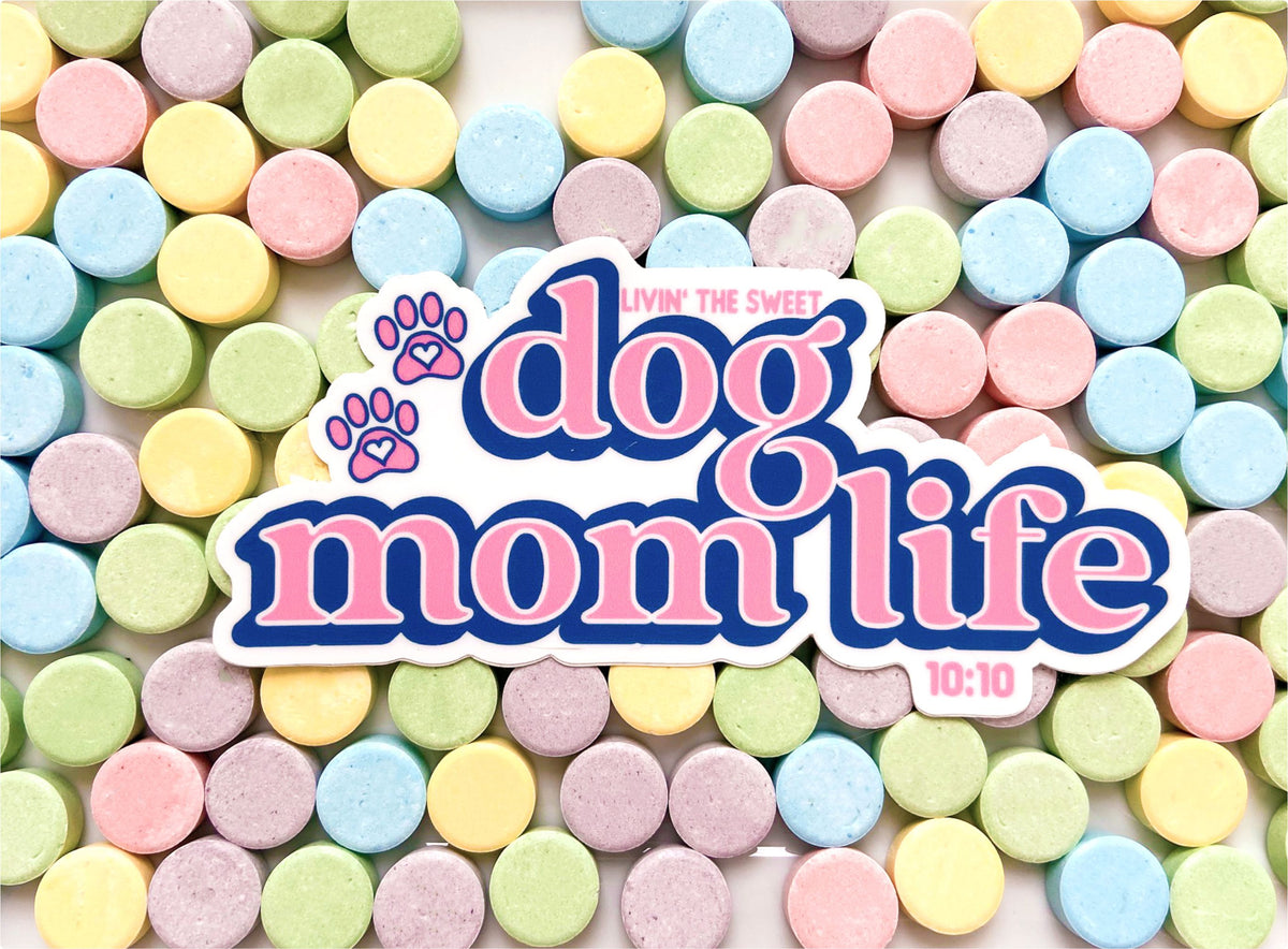 Adorable Dog Mom Life Sticker – shopcottoncandys